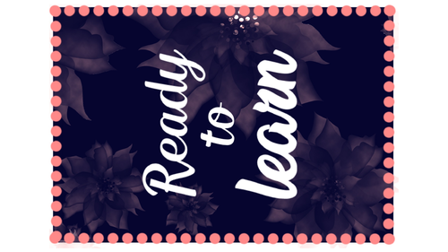 Midnight blue floral classroom decor display pack | Teaching Resources