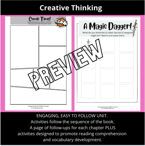 PODKIN ONE-EAR by Kieran Larwood NOVEL STUDY and Reading Comprehension ...