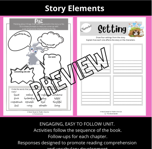 PODKIN ONE-EAR by Kieran Larwood NOVEL STUDY and Reading Comprehension ...