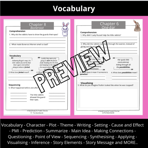 PODKIN ONE-EAR by Kieran Larwood NOVEL STUDY and Reading Comprehension ...