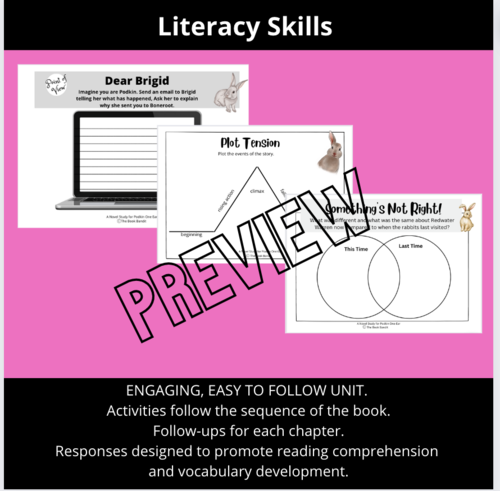 PODKIN ONE-EAR by Kieran Larwood NOVEL STUDY and Reading Comprehension ...