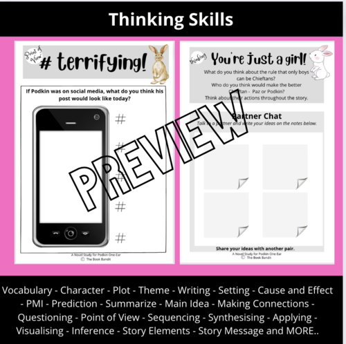 PODKIN ONE-EAR by Kieran Larwood NOVEL STUDY and Reading Comprehension ...