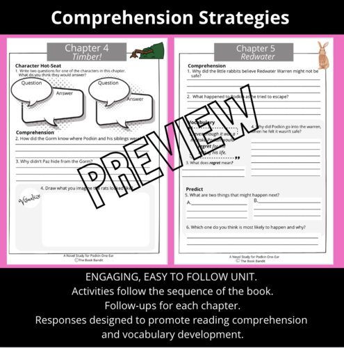 PODKIN ONE-EAR by Kieran Larwood NOVEL STUDY and Reading Comprehension ...
