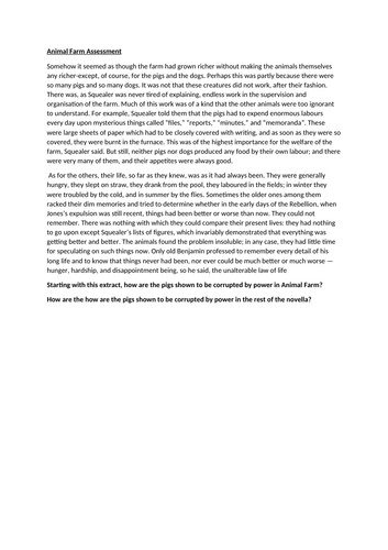 KS3 Animal Farm + The Dystopian Genre FULL SOW | Teaching Resources