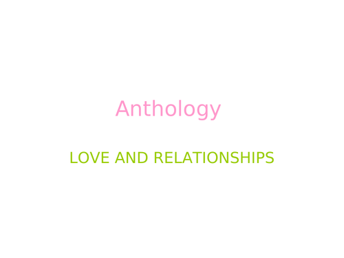 A* Complete notes for AQA GCSE love and relationships anthology ...