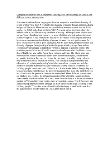 A* English Language A Level Paper One notes and essays | Teaching Resources