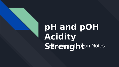 pH and pOH Acid Base Strength Concentration Calculation Chemistry ...