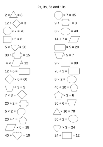 Numeracy Starters Set 1 10 worksheets | Teaching Resources