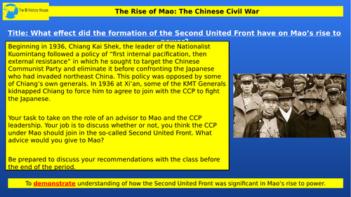 IB History - The Second United Front | Teaching Resources