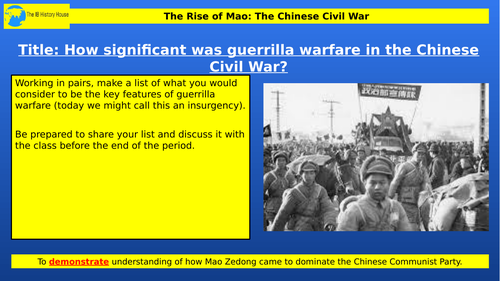 IB History - Guerrilla Warfare in the Chinese Civil War | Teaching ...