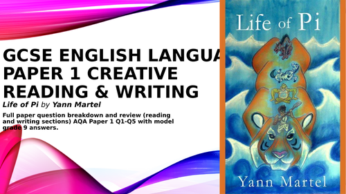 AQA GCSE English Language Paper 1 Life of Pi Hyena Creative reading ...
