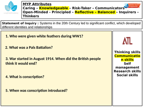 History: WW1 Trench Warfare (Full Lesson & Worksheets) | Teaching Resources