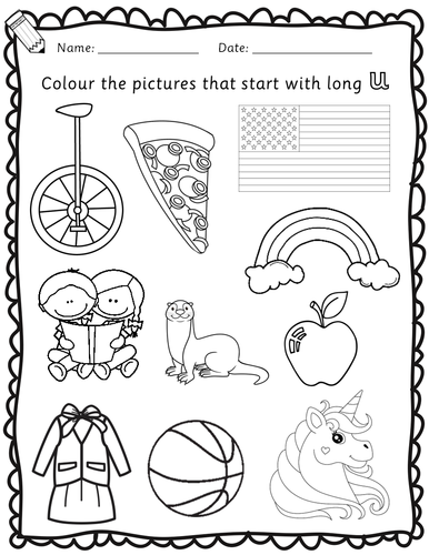 Beginning Sounds Book with 35 worksheets - Colouring Pages RWI set 1 ...