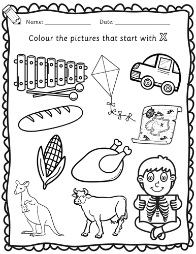 Beginning Sounds Book with 35 worksheets - Colouring Pages RWI set 1 ...