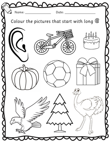 Beginning Sounds Book with 35 worksheets - Colouring Pages RWI set 1 ...