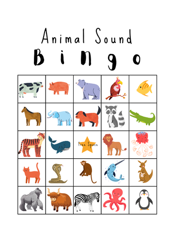Animal or beginning sound bingo | Teaching Resources