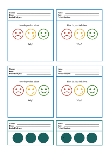 Plenary cards | Teaching Resources