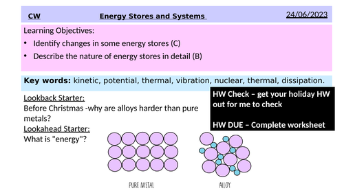 Energy stores and transfers - GCSE PHYSICS | Teaching Resources