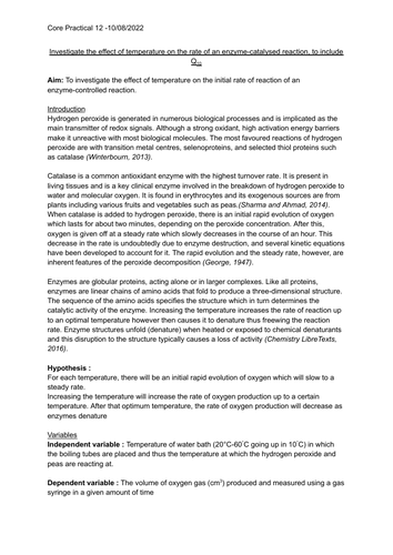 CORE PRACTICAL WRITE UPS edexcel biology | Teaching Resources