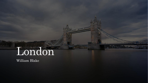 London - William Blake | Teaching Resources