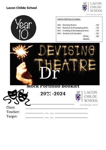 OCR GCSE Drama Devising Mock Portfolio | Teaching Resources