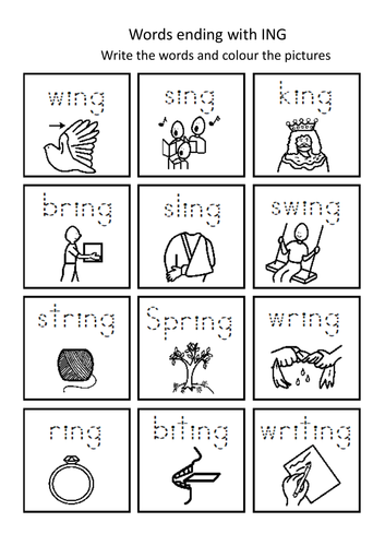 Phonics Words Ending with ING + Symbols | Teaching Resources
