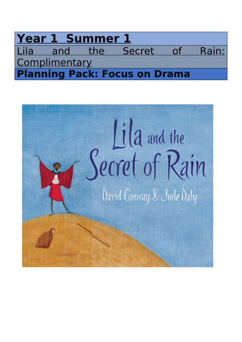 Lila and the Secret of Rain Unit of Rain- English Year 1 | Teaching ...