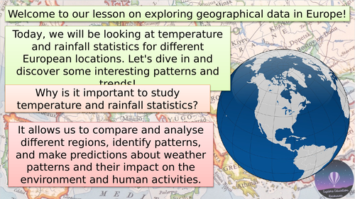 Europe Geography Lesson – Temperature, Rainfall & Graphing Skills (KS2 ...