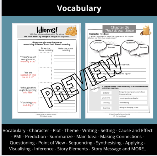 DEMON DENTIST by David Walliams NOVEL STUDY and Reading Comprehension ...