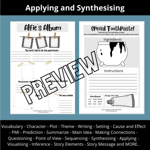 DEMON DENTIST by David Walliams NOVEL STUDY and Reading Comprehension ...