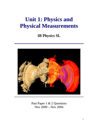 IB DP Physics past paper questions Nov 2000 to Nov 2004 | Teaching ...