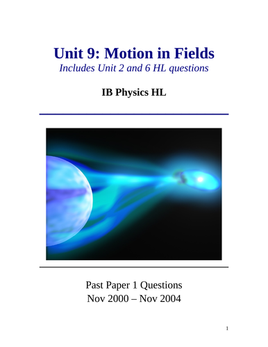 IB DP Physics past paper questions Nov 2000 to Nov 2004 | Teaching ...