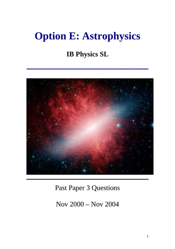 IB DP Physics past paper questions Nov 2000 to Nov 2004 | Teaching ...