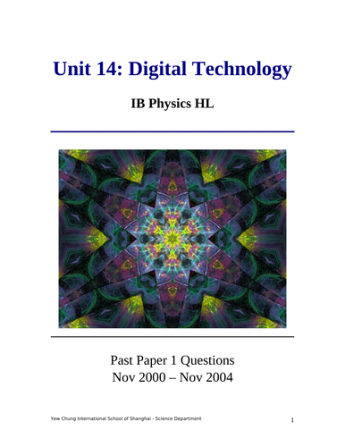 IB DP Physics past paper questions Nov 2000 to Nov 2004 | Teaching ...