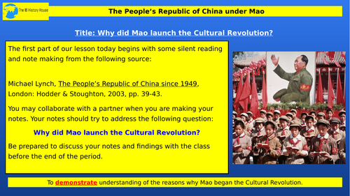 IB History - Launching the Cultural Revolution | Teaching Resources