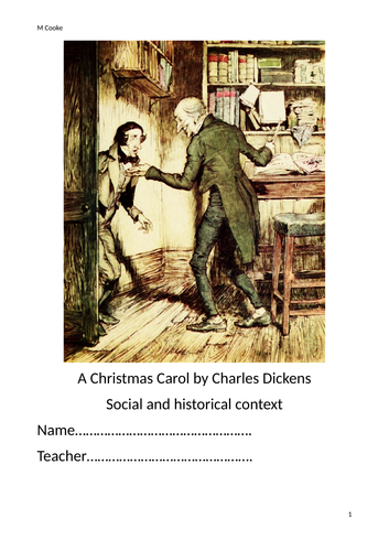A Christmas carol comprehension book with answers (social context ...