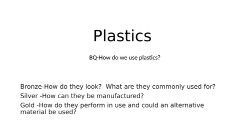 Plastics research | Teaching Resources