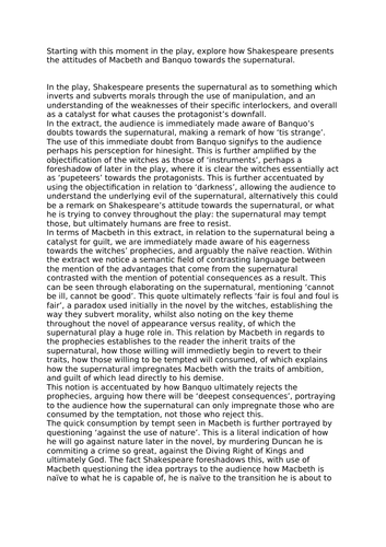 The Supernatural in Macbeth (AQA) | Teaching Resources