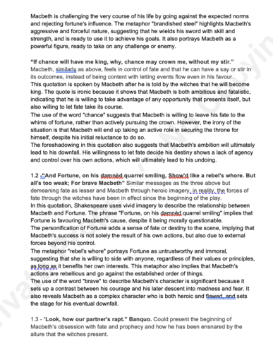 GCSE Macbeth Grade 9 Notes Bundle for Every Theme and Character ...