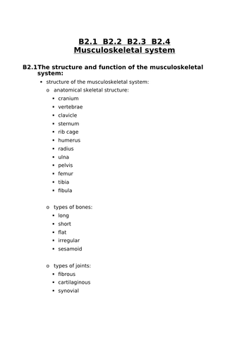 T Level Health 2024 2025 B2 1 B2 4 Musculoskeletal System And Muscular
