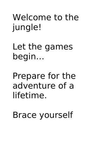 Jumanji Survival Guide Writing Sequence | Teaching Resources