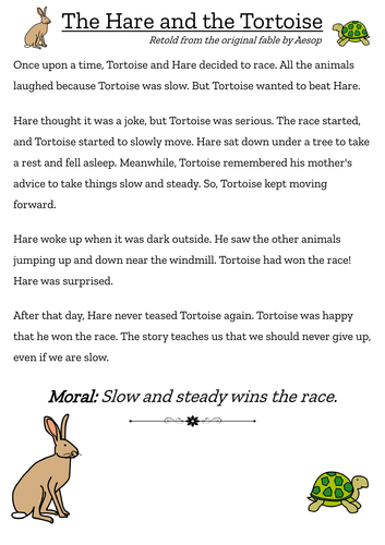 Hare and the Tortoise | Teaching Resources