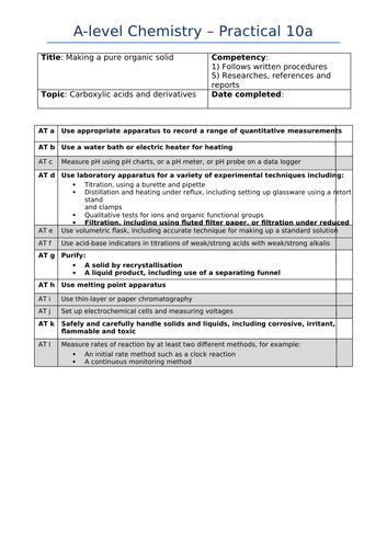 AQA A Level Chemistry Required Practical 10 - Purifying an Organic ...