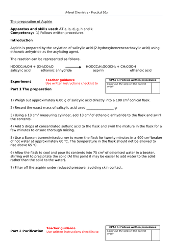 AQA A Level Chemistry Required Practical 10 - Purifying an Organic ...
