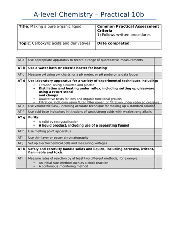AQA A Level Chemistry Required Practical 10 - Purifying an Organic ...