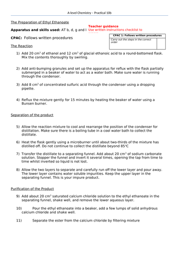 AQA A Level Chemistry Required Practical 10 - Purifying an Organic ...