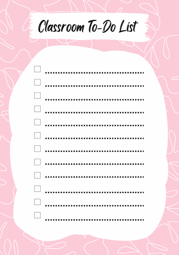 Teaching to-do lists and checklists | Teaching Resources
