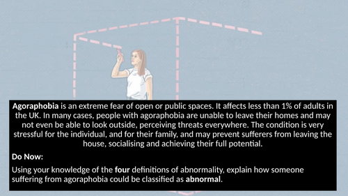 Psychopathology Phobias Characteristics | Teaching Resources