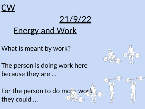 Energy and Work | Teaching Resources