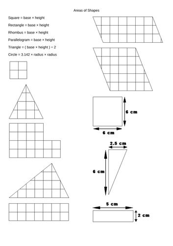 Perimeter, Area and Volume Set of 10 worksheets | Teaching Resources